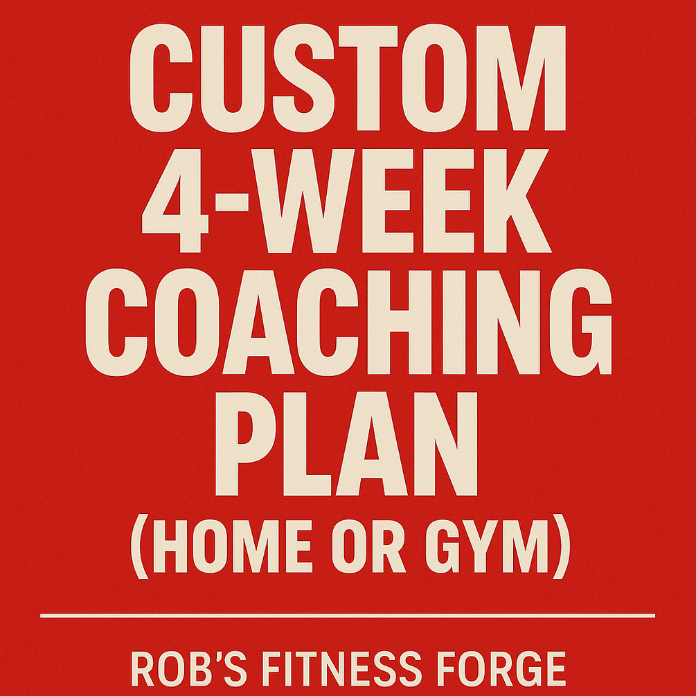 Custom 4-Week Muscle-Building Plan – Gym or Home | Rob’s Fitness Forge