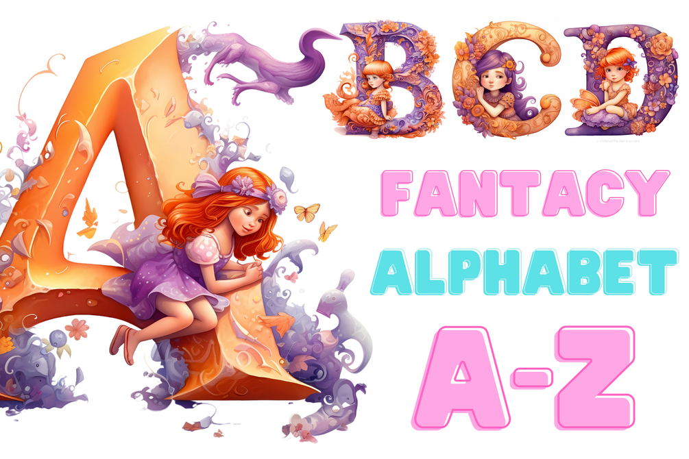 Fantasy Alphabet A-Z Clipart PNG