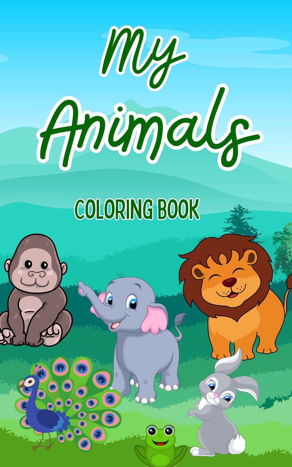 Printable Mini Animal coloring book for kids