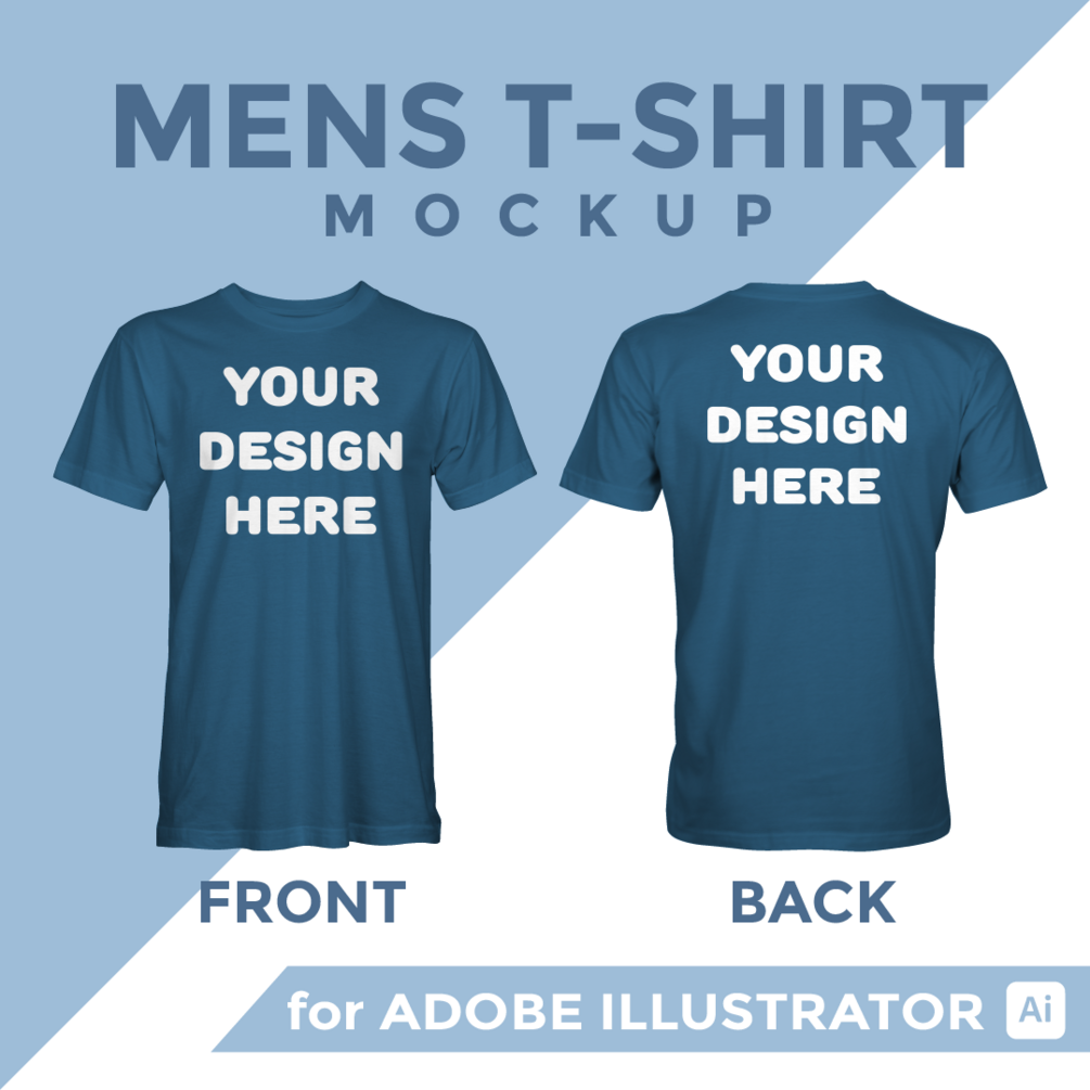 Men's T-Shirt Mockup👕 FOR ADOBE ILLUSTRATOR
