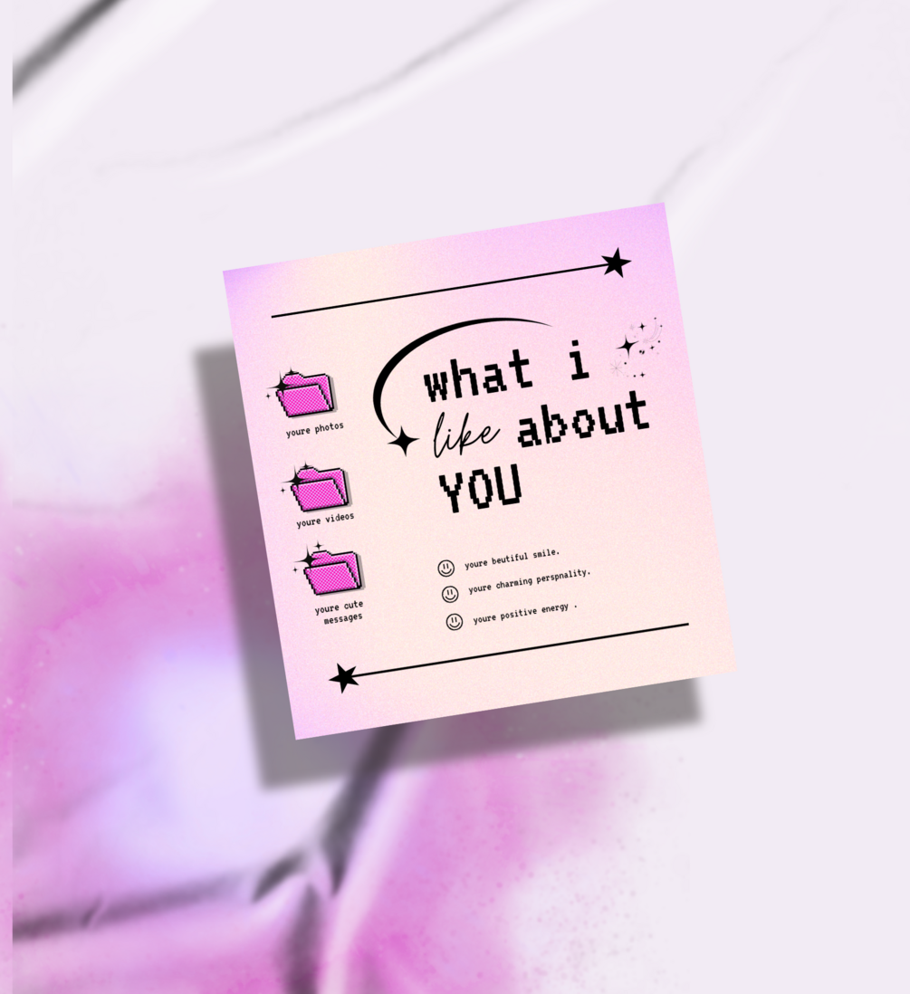 digital card video game Inspired Y2K Aesthetic Love Confession ...