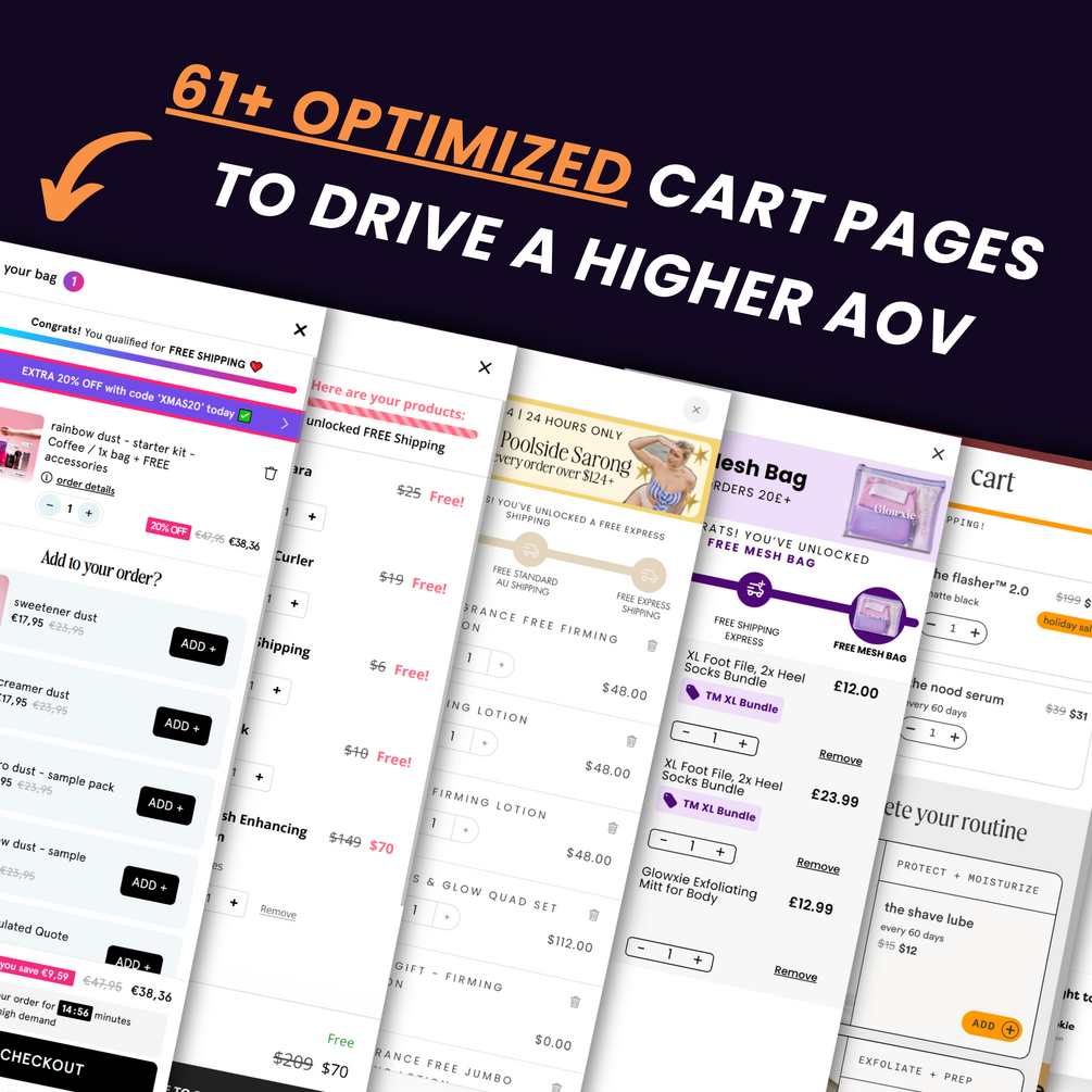 61+ Optimized Cart Drawers to Drive a Higher AOV - Figma