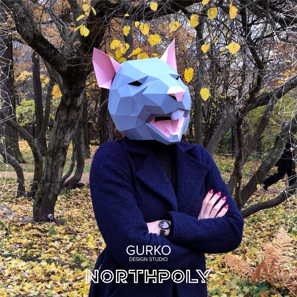 Evil Rat Mask Papercraft, Mouse, Pdf, Gurko, Pepakura, Template, 3D ...