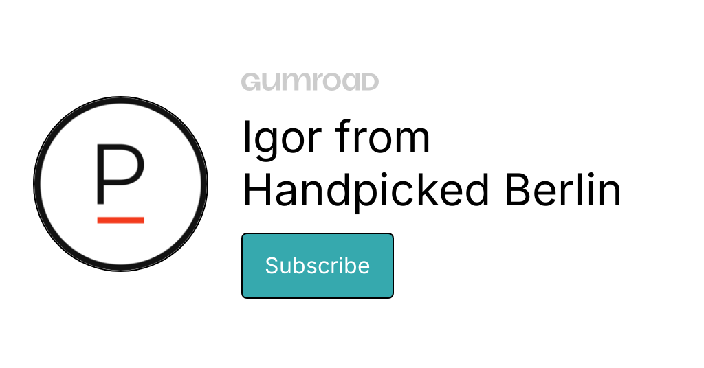 Igor from Handpicked Berlin