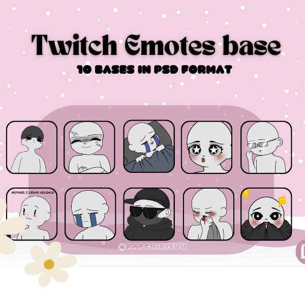 10 Twitch Emotes Base