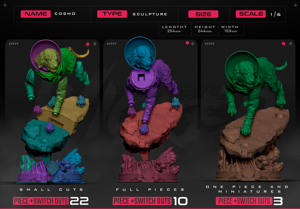 Wicked Marvel Cosmo Sculpture: Tested and ready for 3D printing