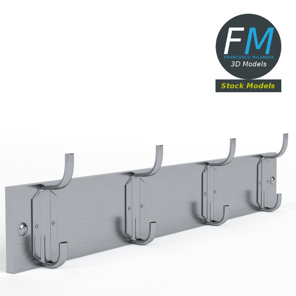 3D MODEL - Wall mounted coat hanger