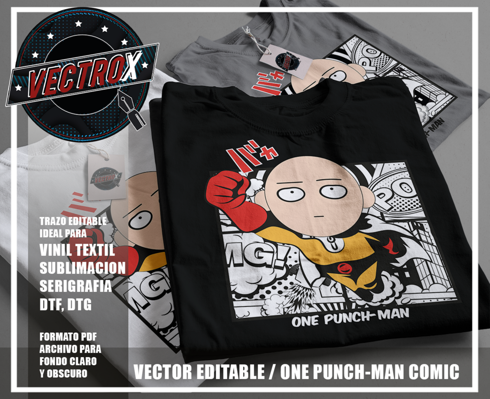 Vector Editable - One Punch-Man Comic