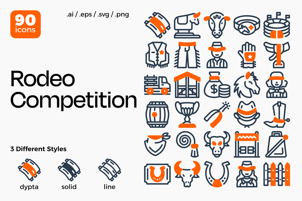Rodeo Competition Icon Pack