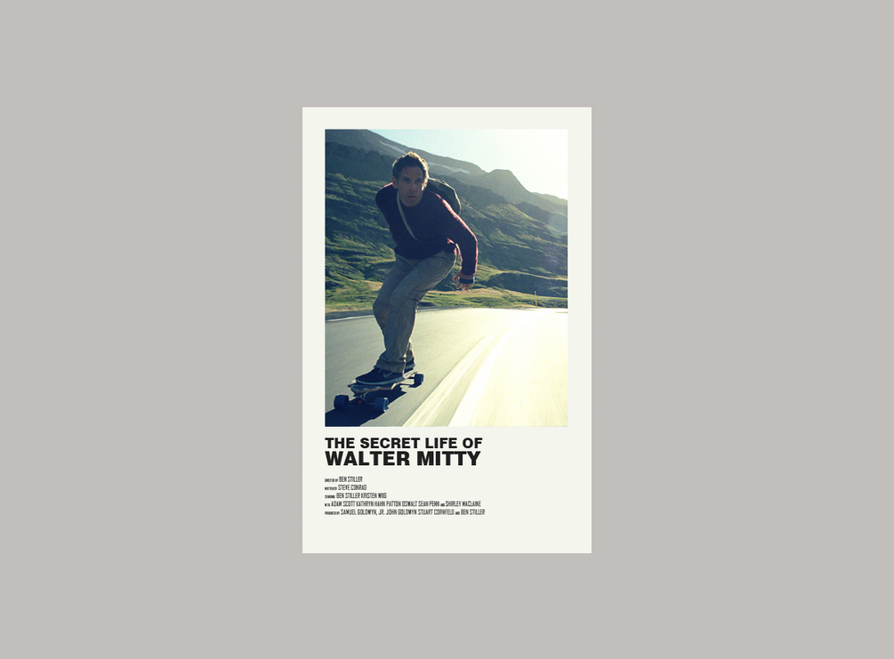 Minimalist The Secret Life of Walter Mitty Poster Digital Copy