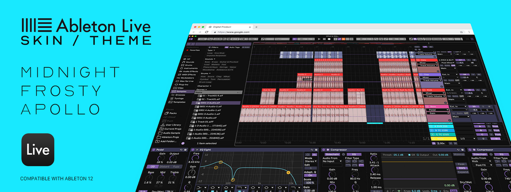Ableton Live 12 Modern Skin 3 Pack - Midnight, Frost & Apollo
