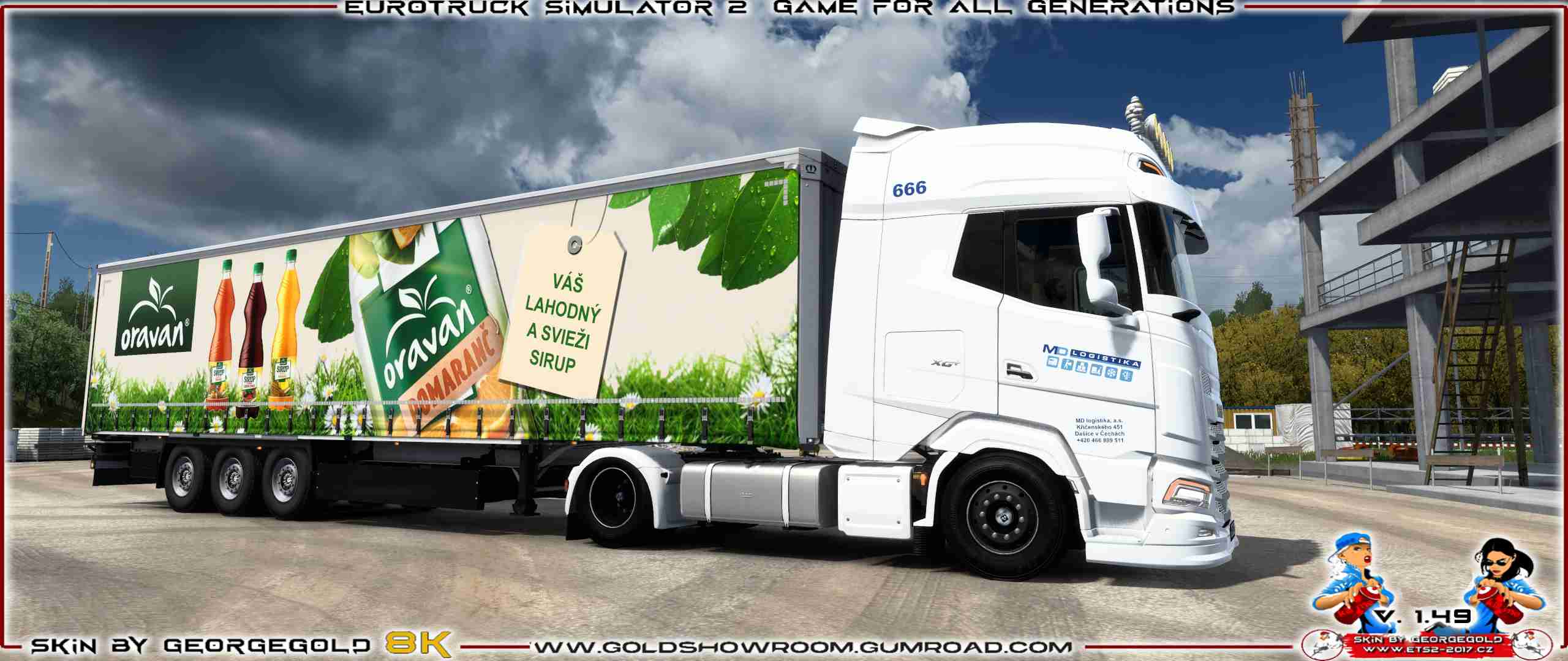 ETS 2 Skin Combo DAF XG+ MD Logistika Jasper and SCS