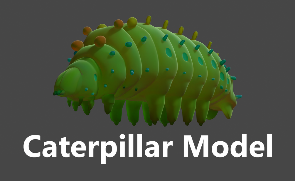 Caterpillar 3D model - Blender file