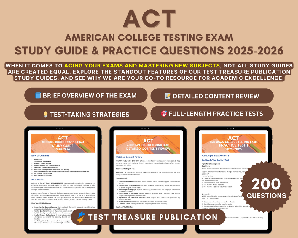 ACT Prep Book 2025-2026: College Admissions Study Guide - Boost Scores ...