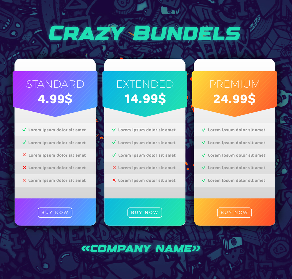4K High Quality Pricing Design Template for businesses PSD