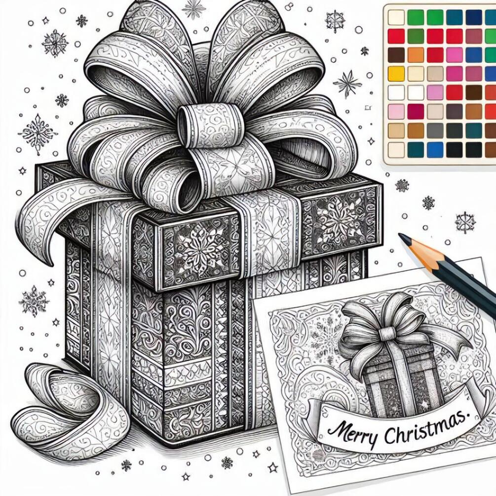50 pictures for children to color, especially for Christmas 4