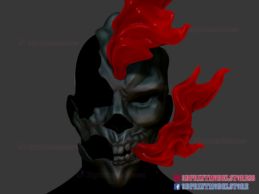 Ghost Rider Cosplay Mask - Marvel Cosplay Halloween Costume 3D Print Model