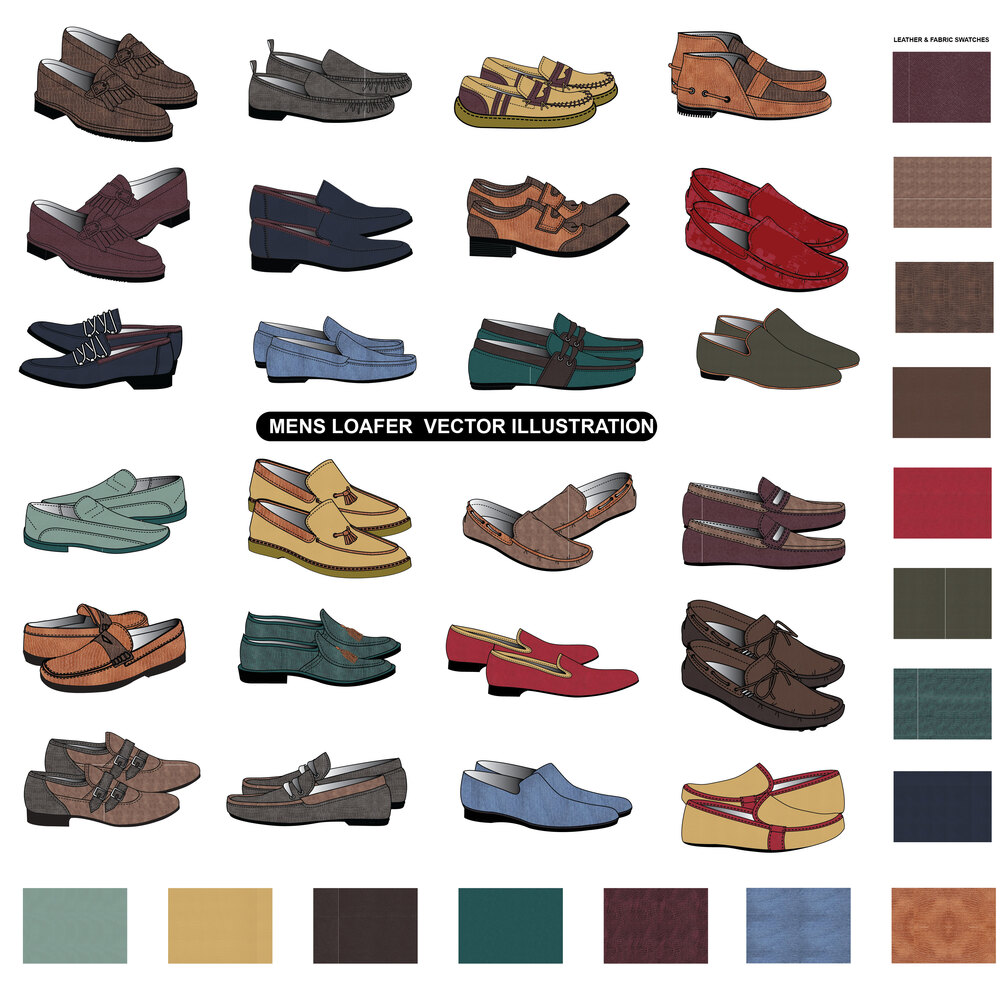 Stunning Mens Loafer Vector Illustration Collection – 30+ Remarkable Styles