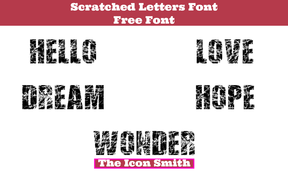 Free Scratched Letters Font F19661