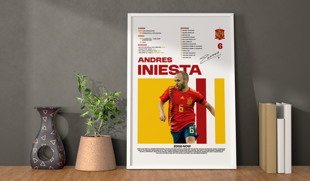 Andres Iniesta - Spain Poster