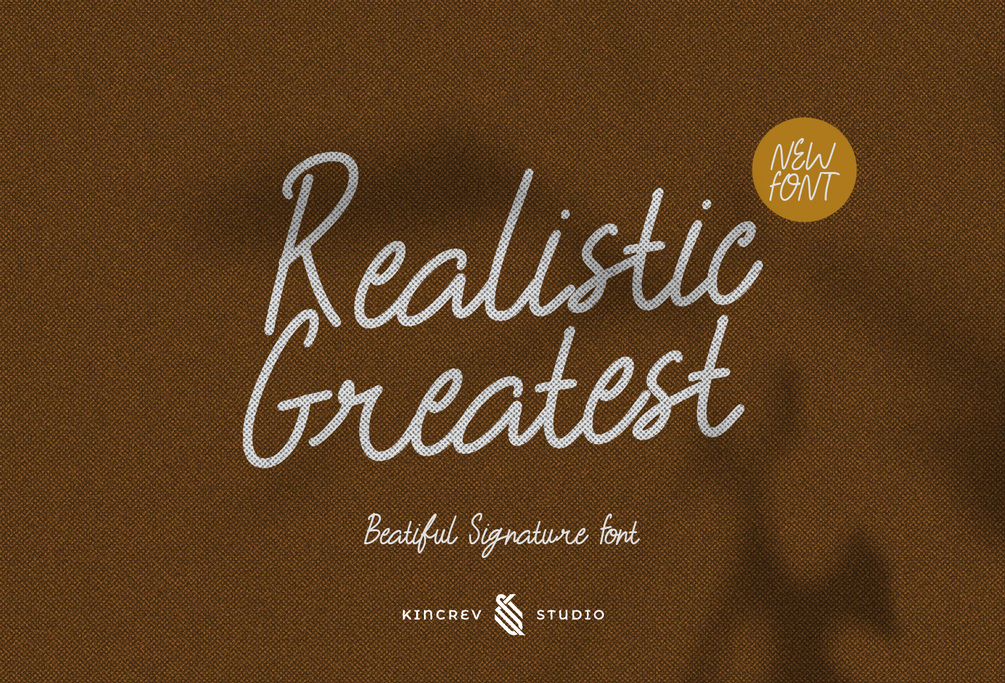 Realistic Greatest - Beautiful Signature Font
