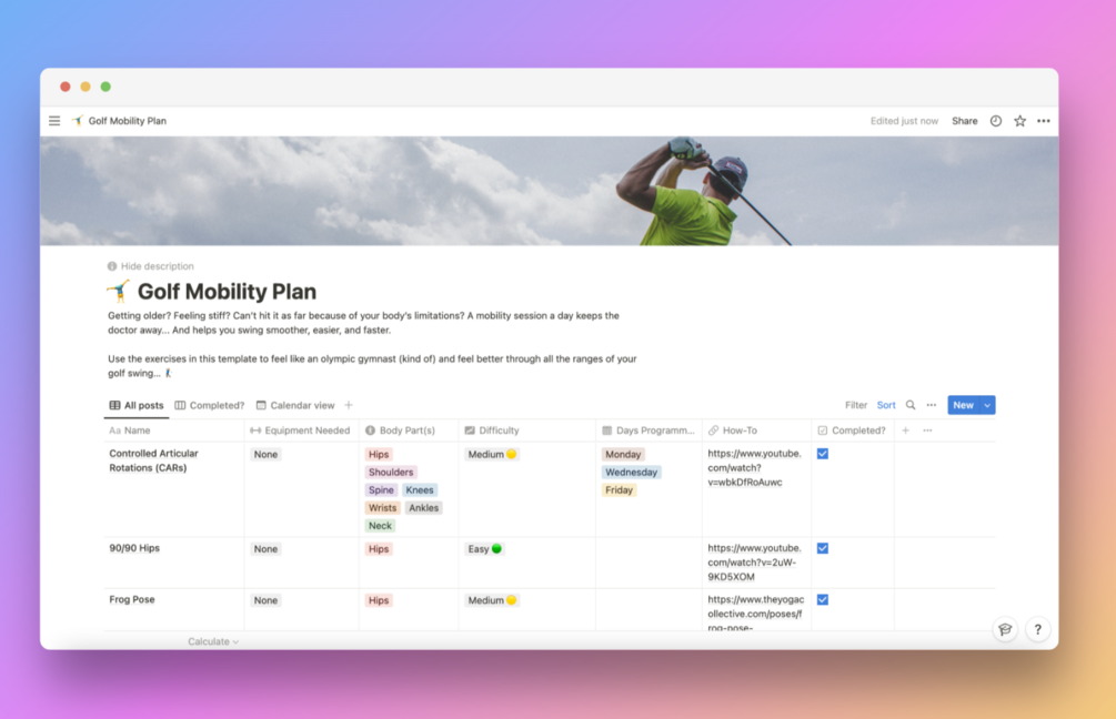 The Golf Mobility Plan