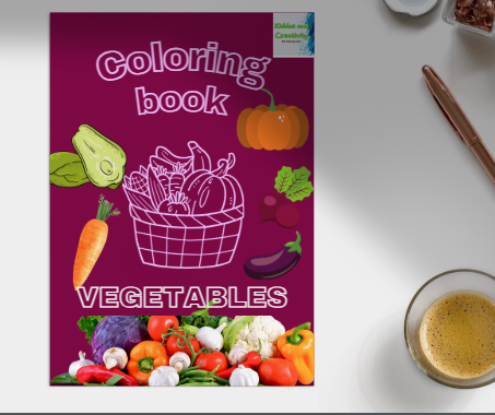 My First Vegetable Coloring & Spelling Book: Learn & Color Fun!