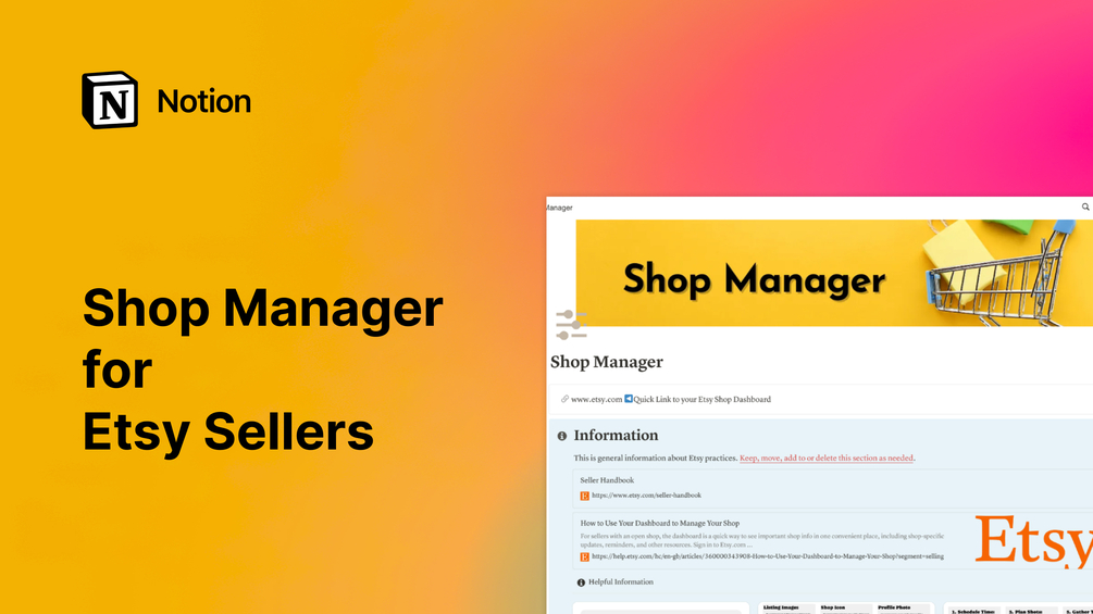 Shop Manager for Etsy Sellers