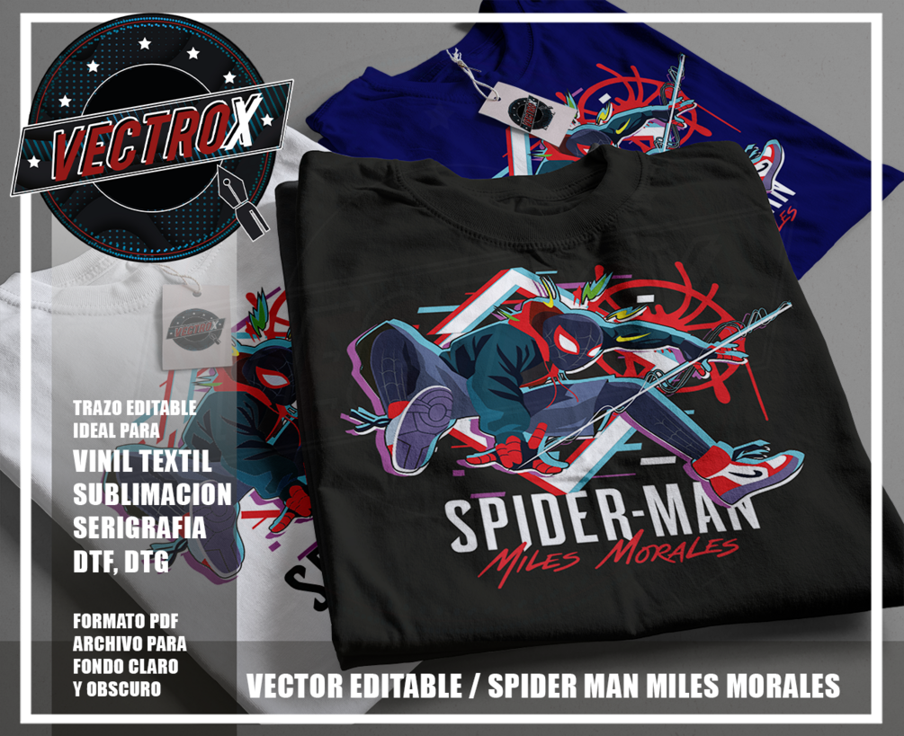 Vector Editable - Spider Man Miles Morales
