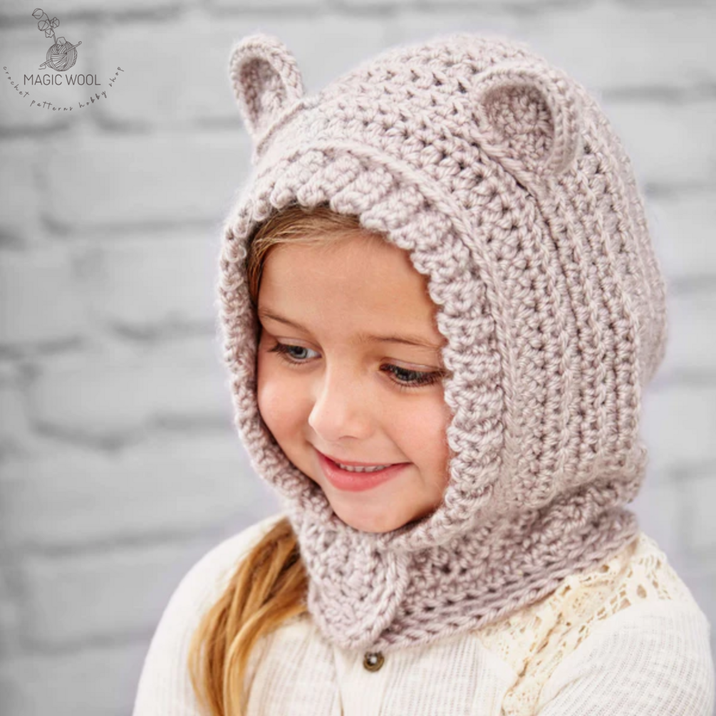 Crochet pattern, Patron de crochet – Frankie Fox Hooded Cowl Hood ...
