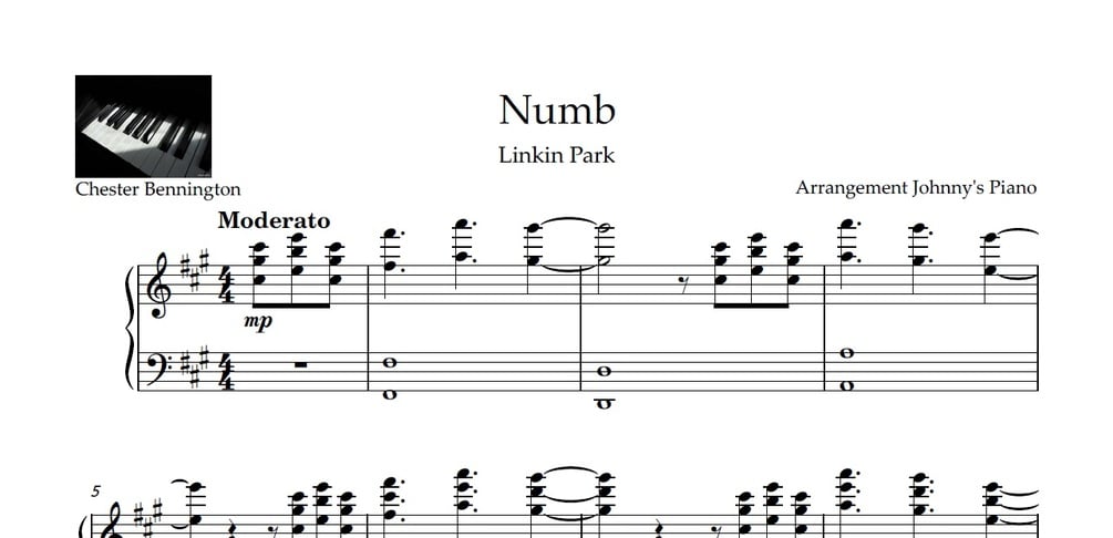 Linkin Park - Numb by Johnny's Piano