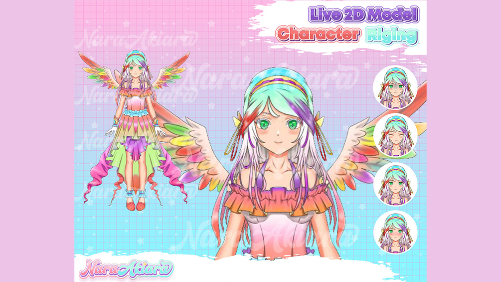 Vtuber Model and Rigging Anime Girl Fairy V1 Premade, Live2d ready to ...