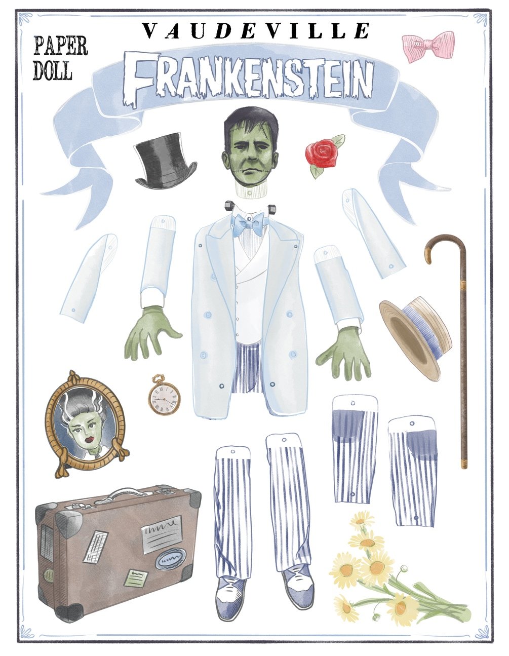 Frankenstein Paper Doll