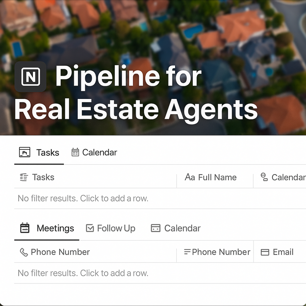 Real Estate Pipeline — All-in-One Notion CRM for Agents
