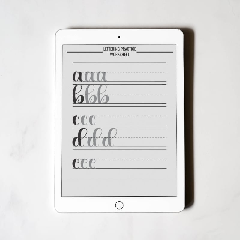 Brush Calligraphy Practice Worksheet | All-in-One PDF | Uppercase ...