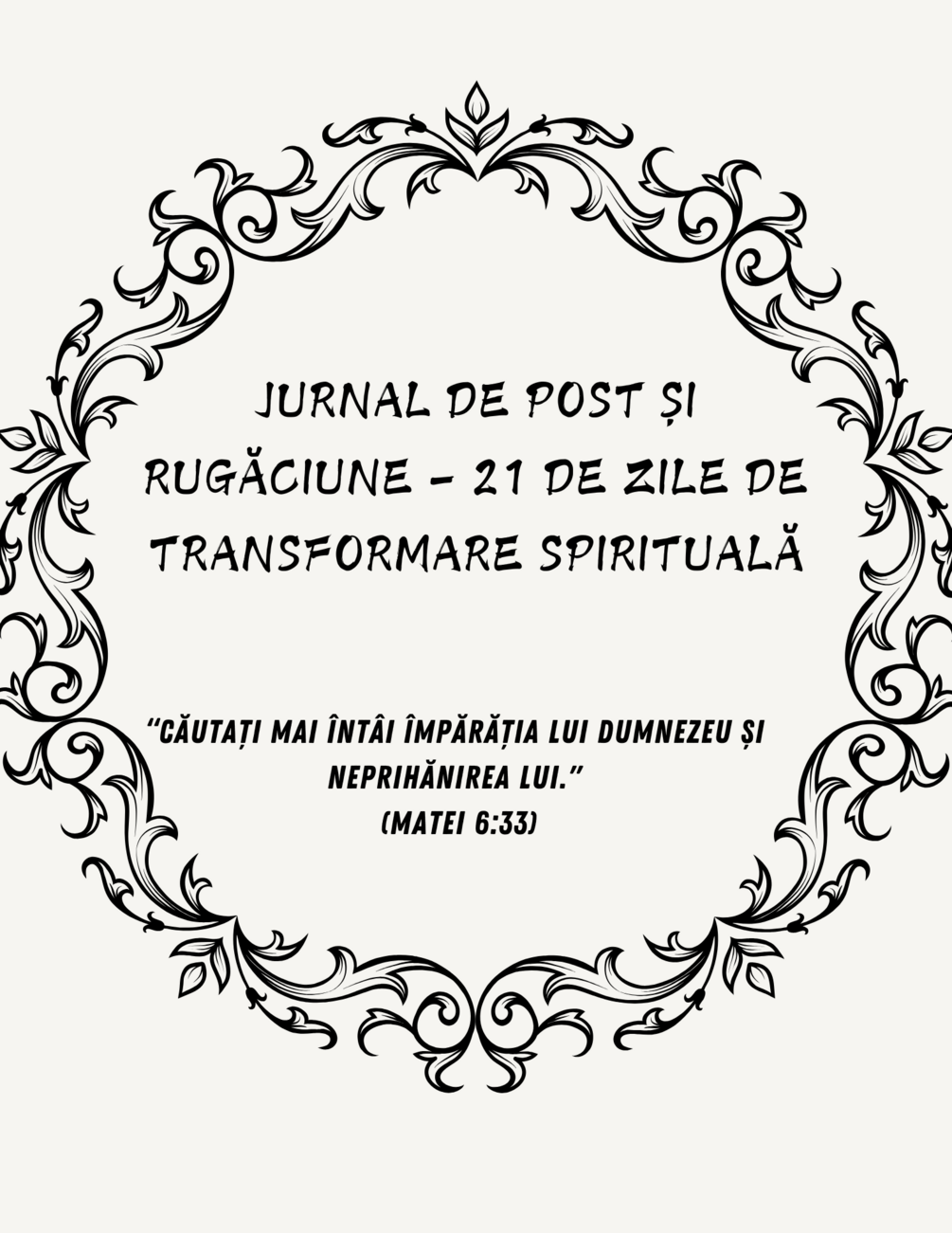 Jurnal de post si rugaciune