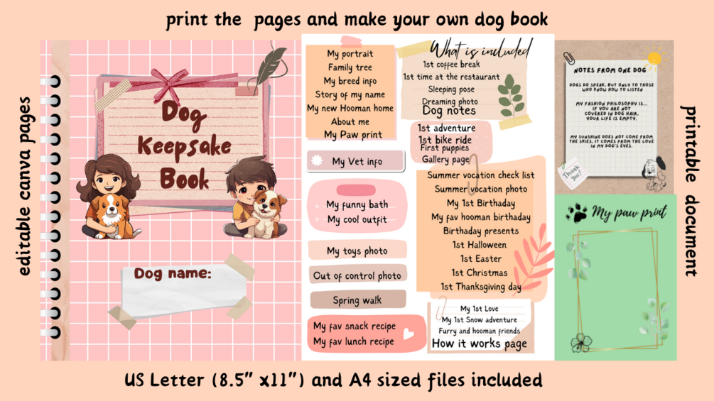 Dog Keepsake book