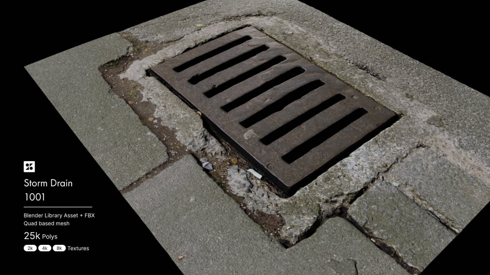 Storm Drain | 3D Blender Asset + FXB [1001]