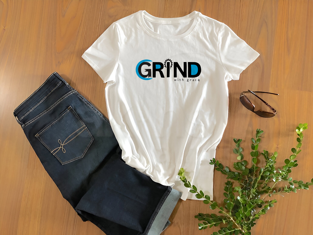 Grind with Grace SVG | Motivational Bold Power Word T Shirt Design