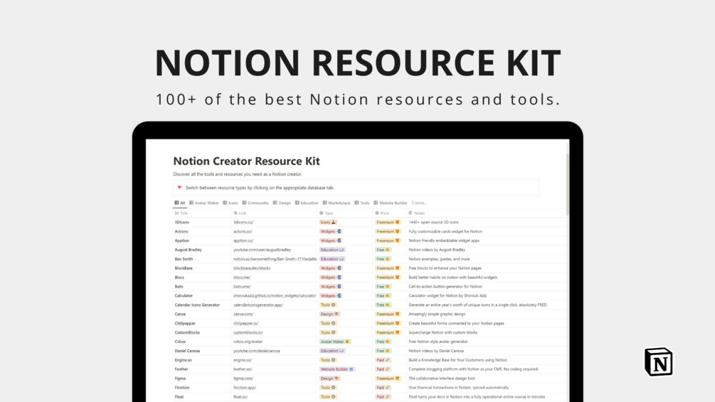 300+ Notion Resources