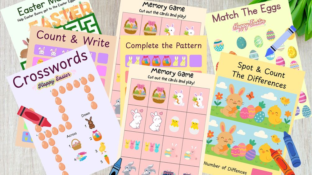 20+ Fun Easter Printables Bundle | Kids Activities, Games, Crafts ...
