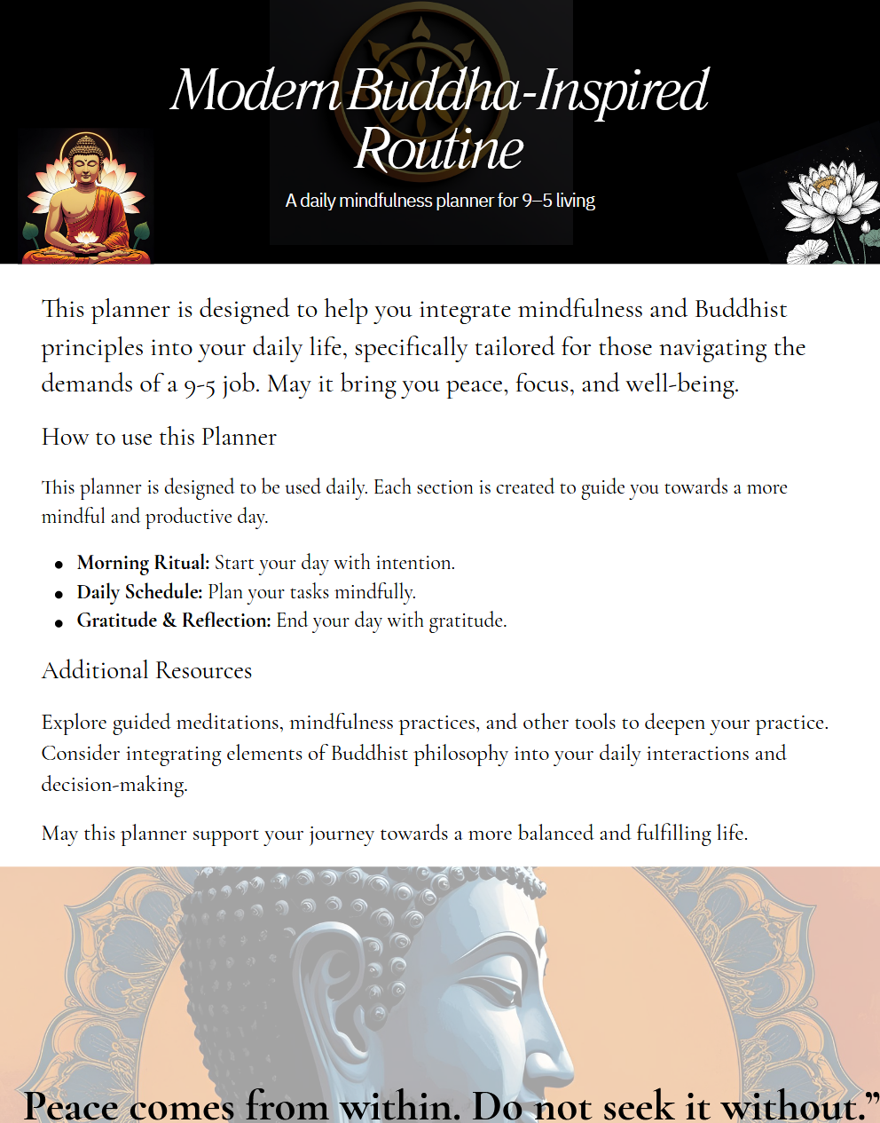 Modern Buddha-Inspired Routine