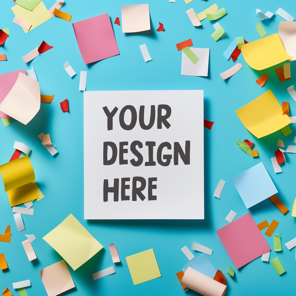 Sticky note or post it note mockup for print on demand, .psd file with ...