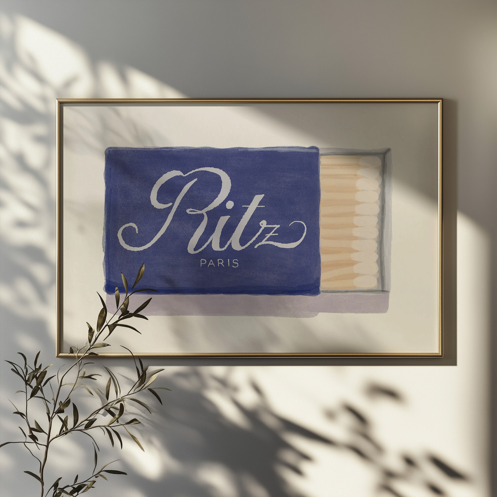 Ritz Paris Matchbox Watercolor Print