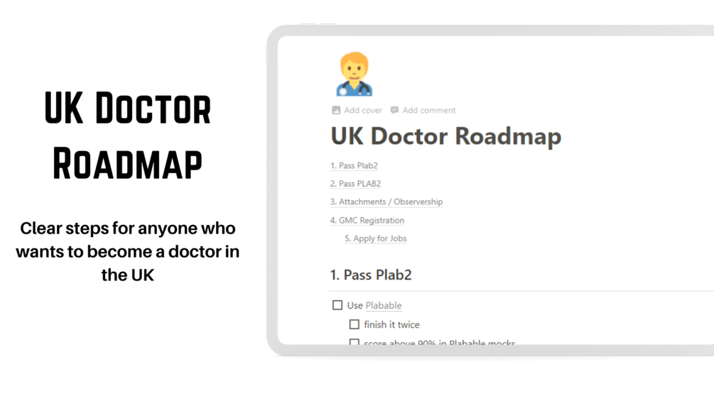 UK Doctor Roadmap