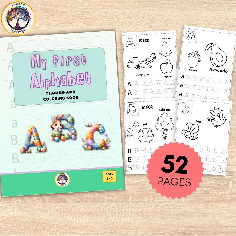 My First Alphabet: Interactive Alphabet Tracing and Coloring Book for ...