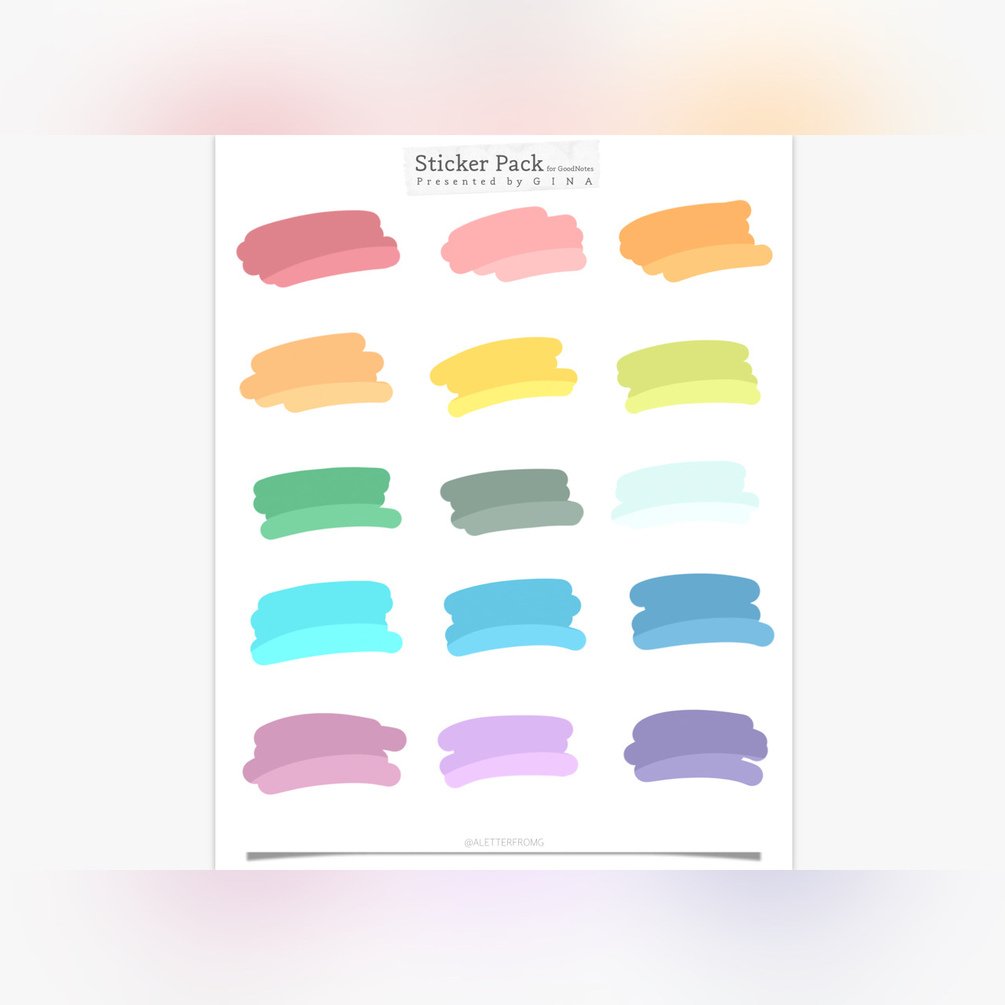 Rainbow Watercolor Post-it Sticker Pack