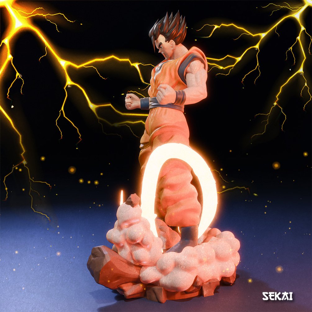 Ultimate Gohan Sculpture and Bust - Sekai 3D Models - Tested and Ready ...