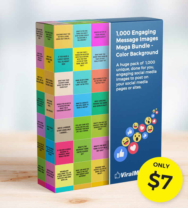 1,000 Engaging Messages (Color Background) Pack – Social Media Images ...