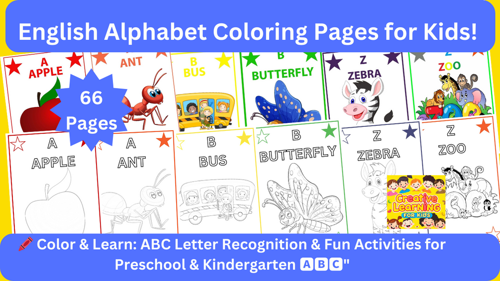 🖍️ Color & Learn: English Alphabet Coloring Pages for Kids! |ABC Letter ...